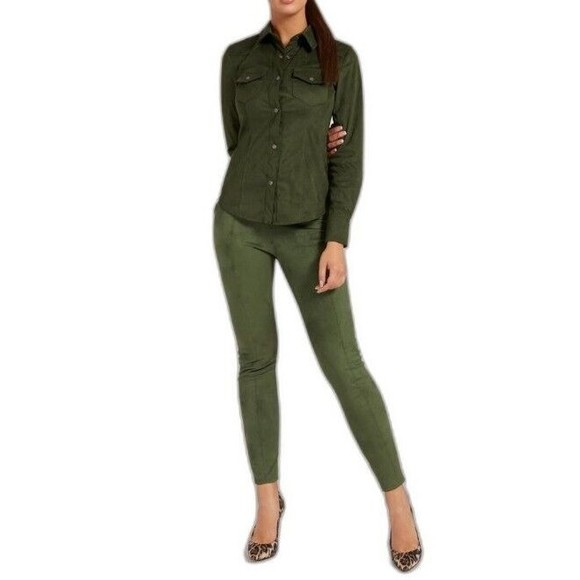 Guess | Jackets & Coats | Guess Womens Daisy Faux Suede Snap Front Long ...